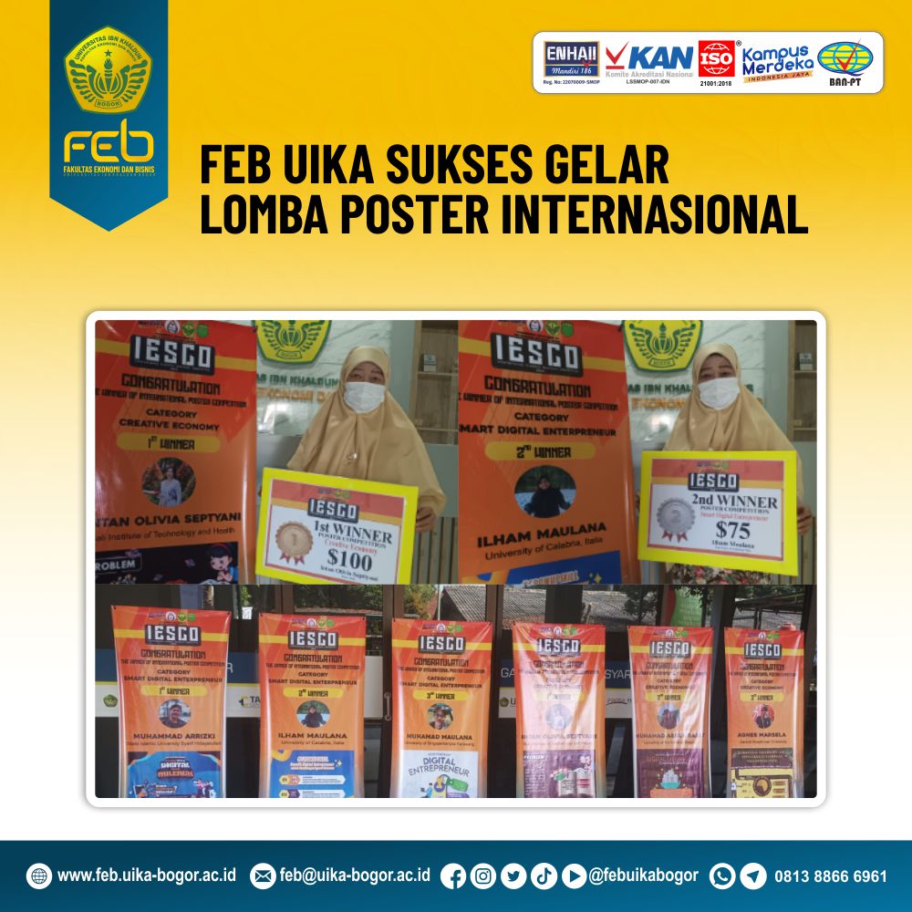MAHASISWA PRODI. MANAJEMEN RAIH JUARA 2 LOMBA POSTER INTERNASIONAL MAHASISWA PRODI. MANAJEMEN RAIH JUARA 2 LOMBA POSTER INTERNASIONAL